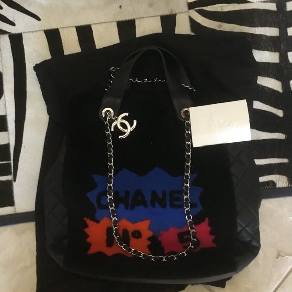 CHANEL | Bags | Chanel Shearling Comic Style Tote Bag New | Poshmark